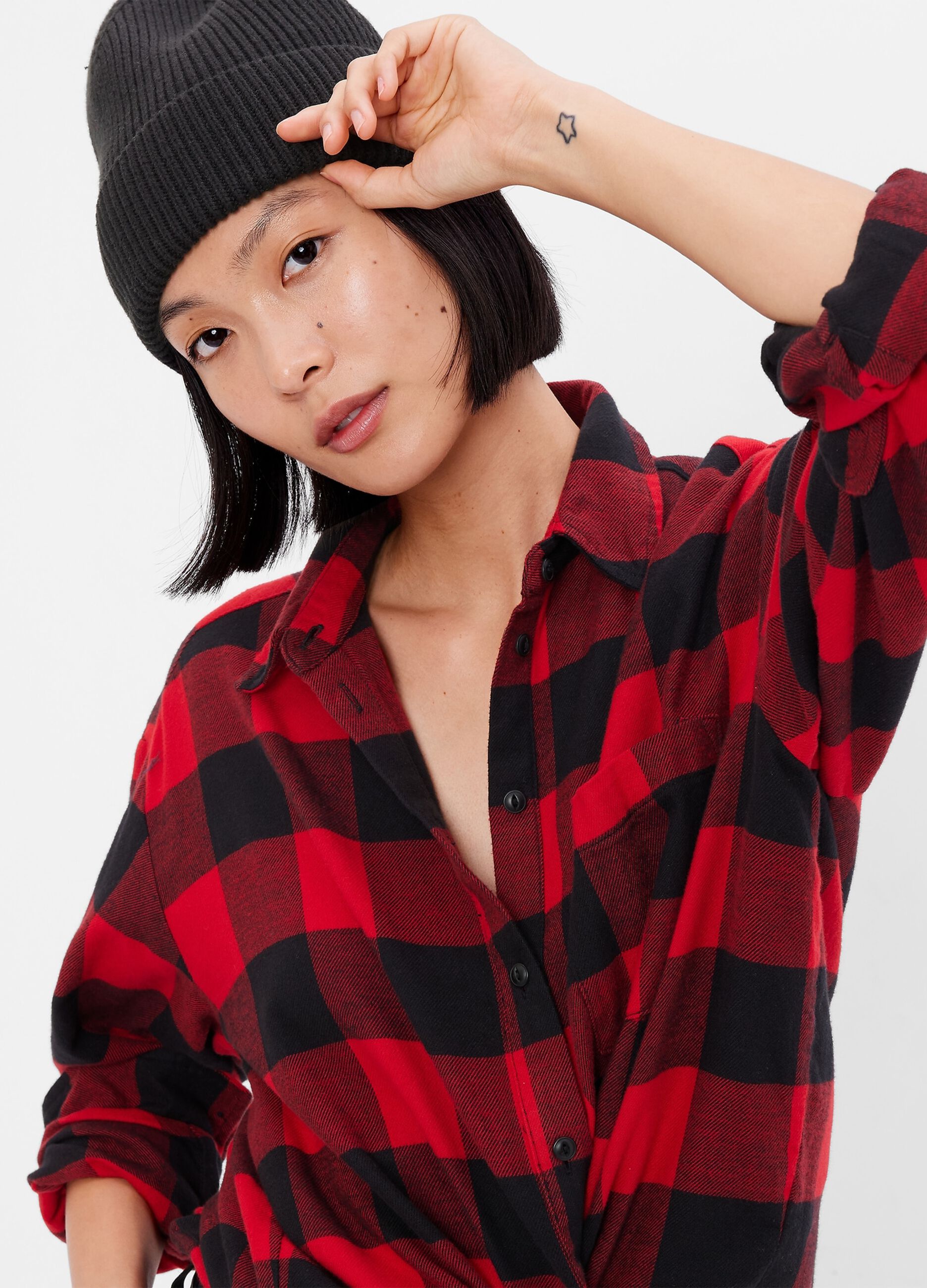 Camicia over in flanella a quadri GAP da Donna | OVS