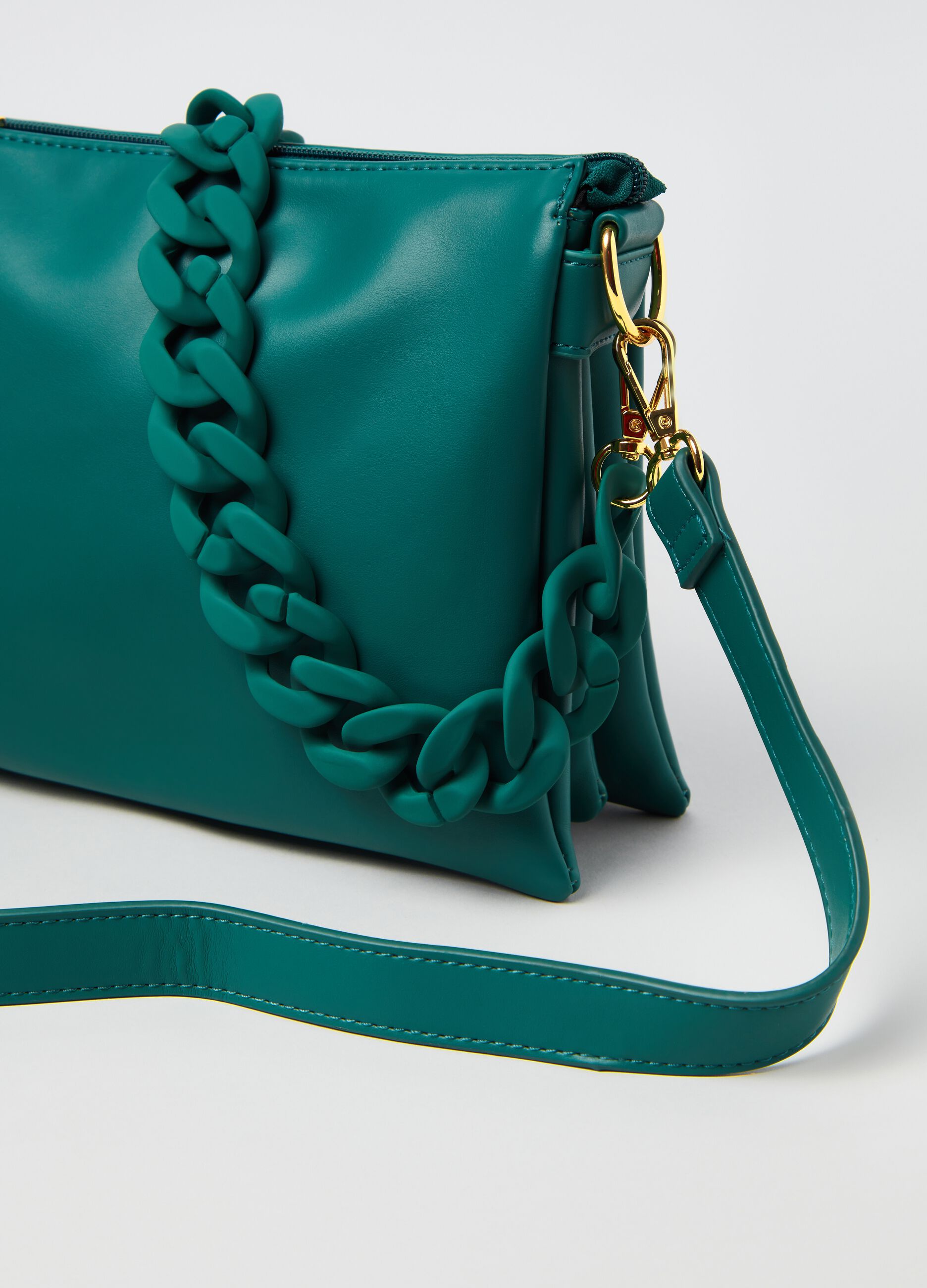 Borsa con doppia tracolla Verde smeraldo PIOMBO da Donna | OVS Borsa con doppia tracolla Verde smeraldo PIOMBO da Donna | OVS