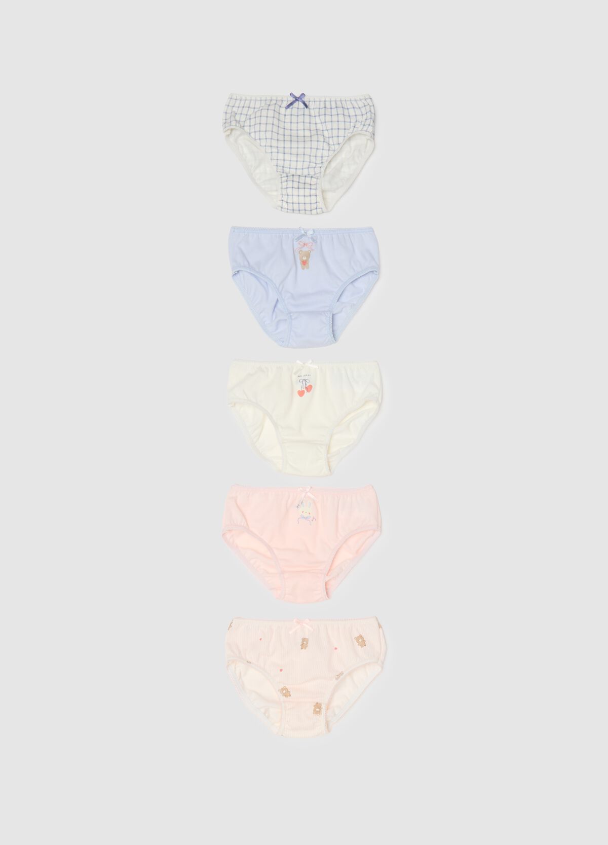 Multipack mutandine in puro cotone multicolor per neonate FAGOTTINO da ...
